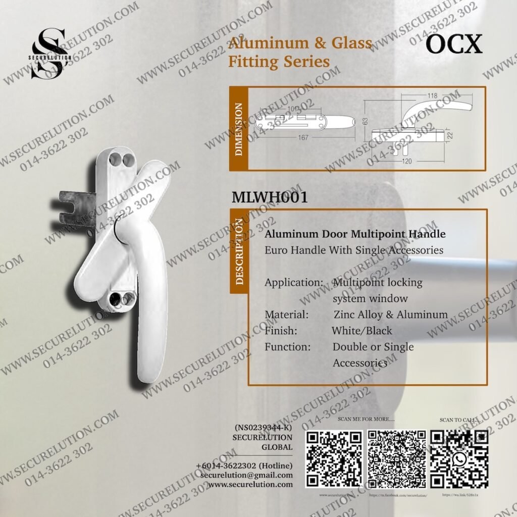 Securelution Global | Aluminium Door Multipoint Handle