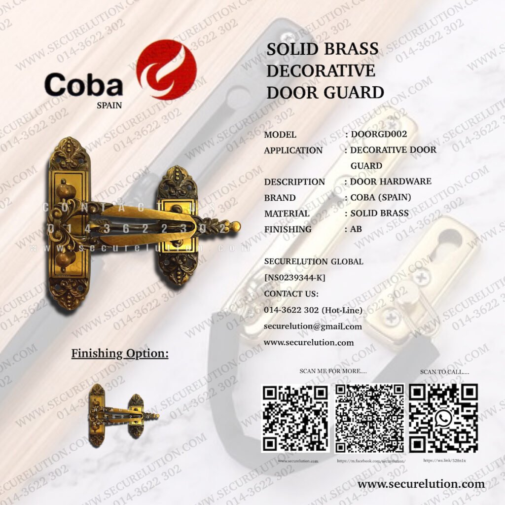 Securelution Global | Solid Brass Decorative Door Guard