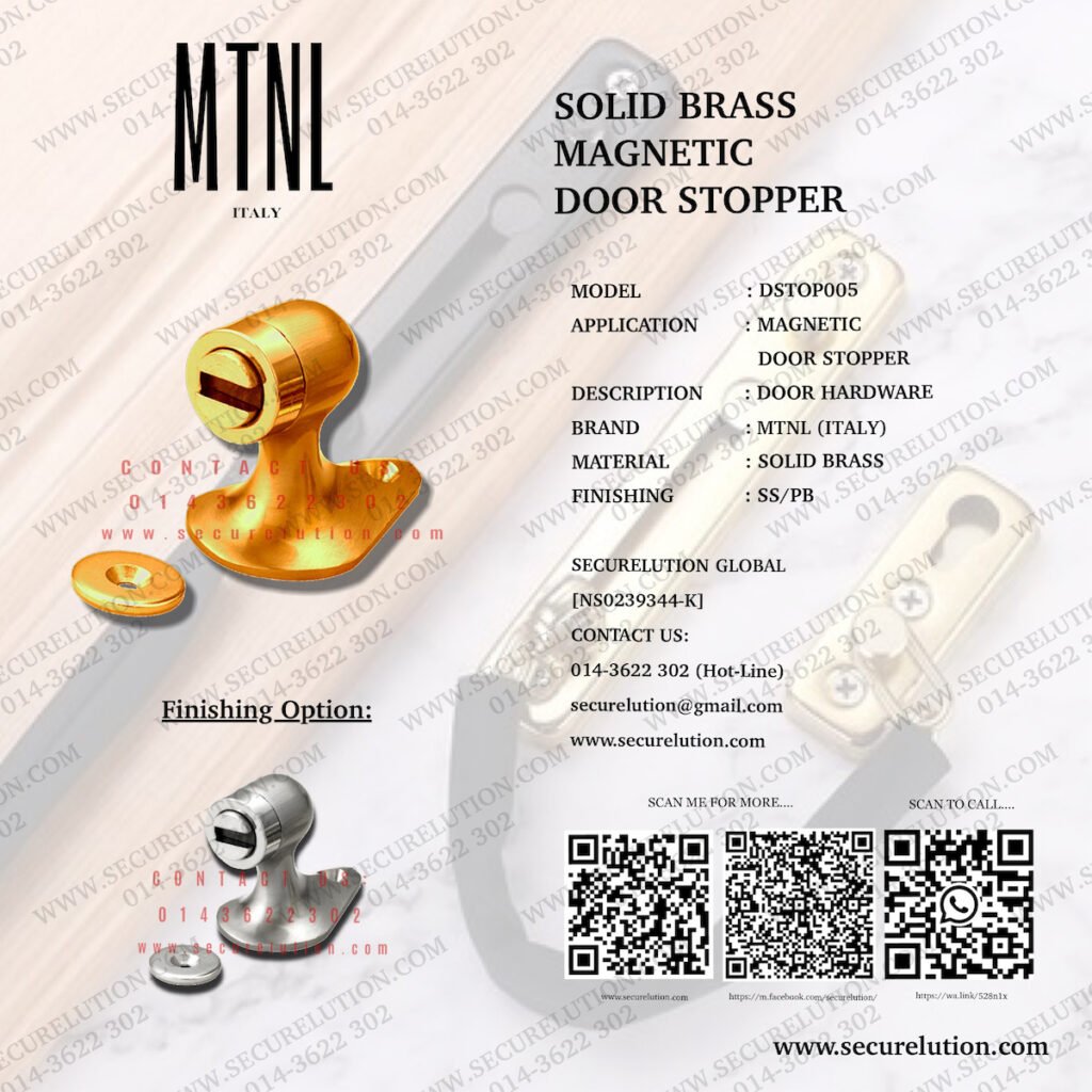 Securelution Global | Solid Brass Magnetic Door Stopper