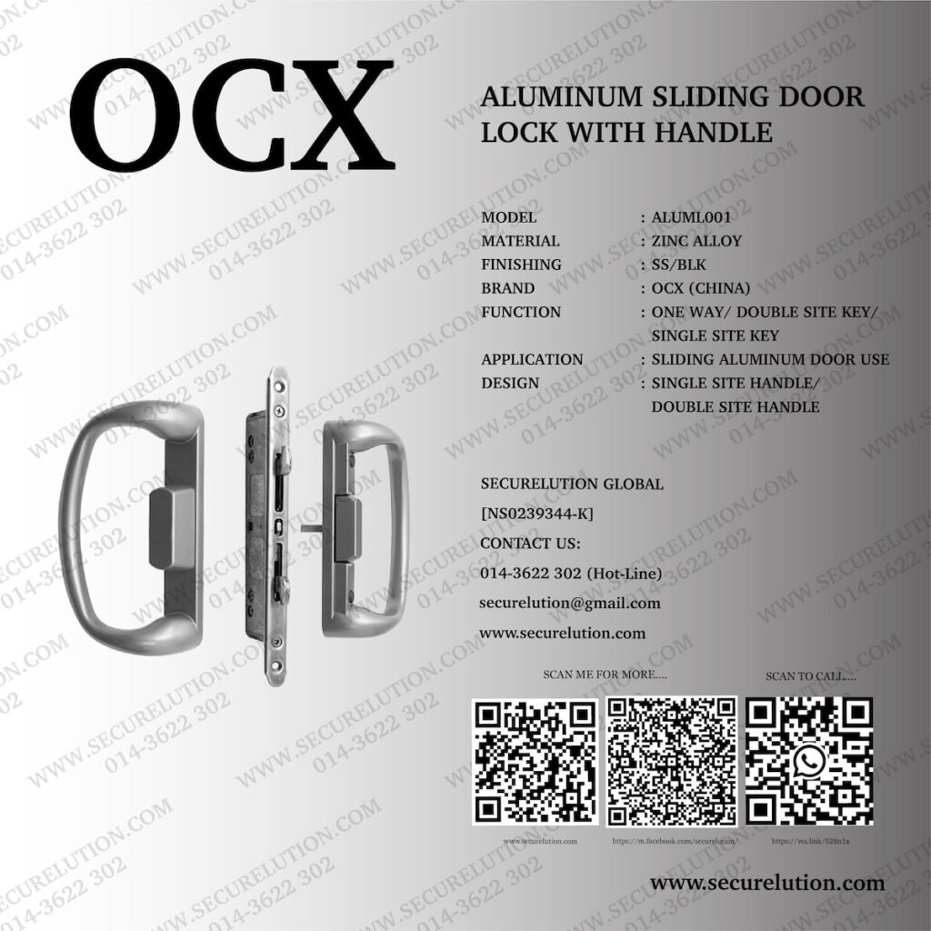 Aluminium Sliding Door Lock With Handle | Securelution