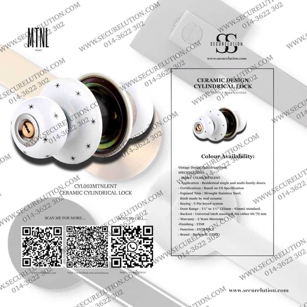 Securelution Global | Ceramic Design Cylinder Lock