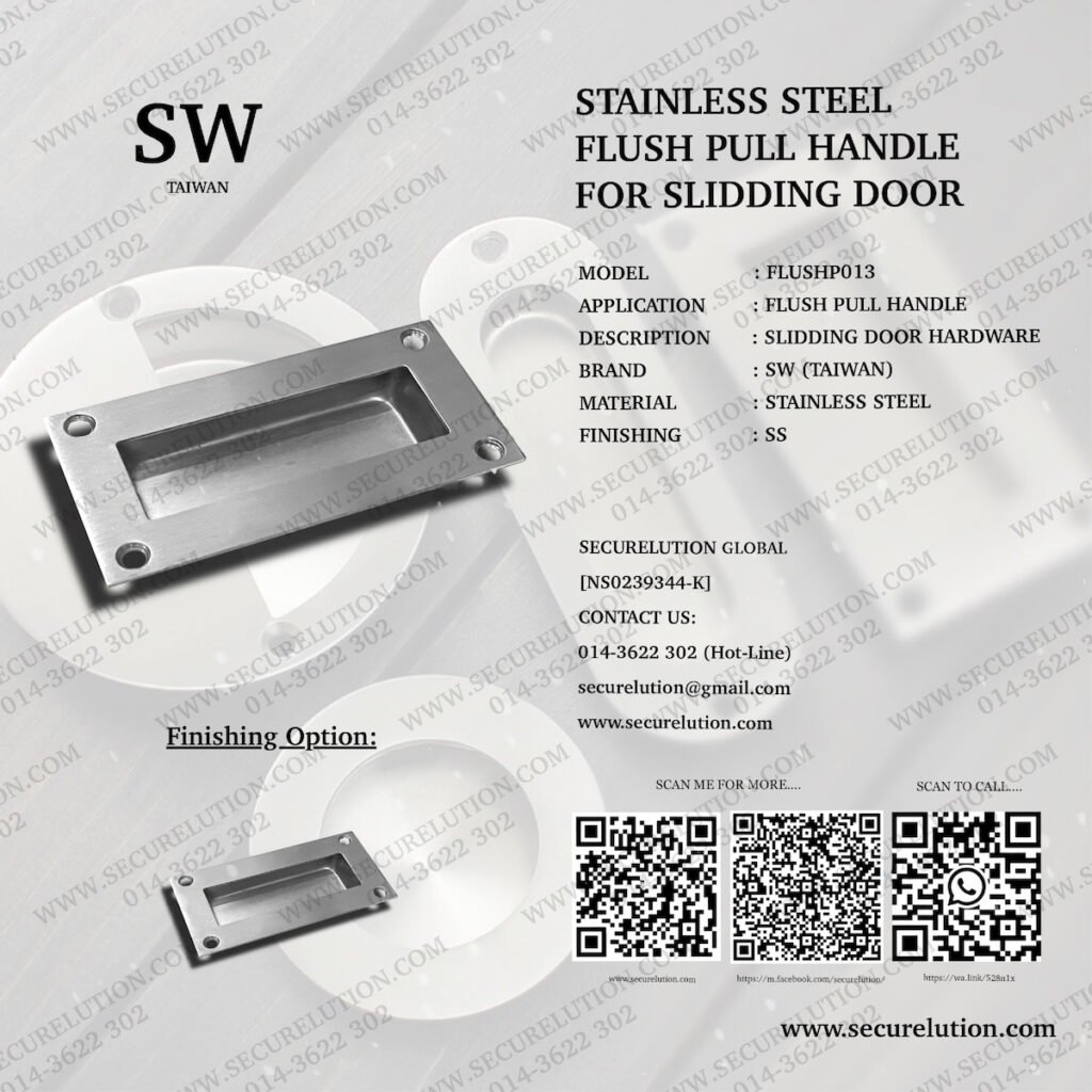 Securelution Global | Stainless Steel Flush Pull Handle For Sliding Door
