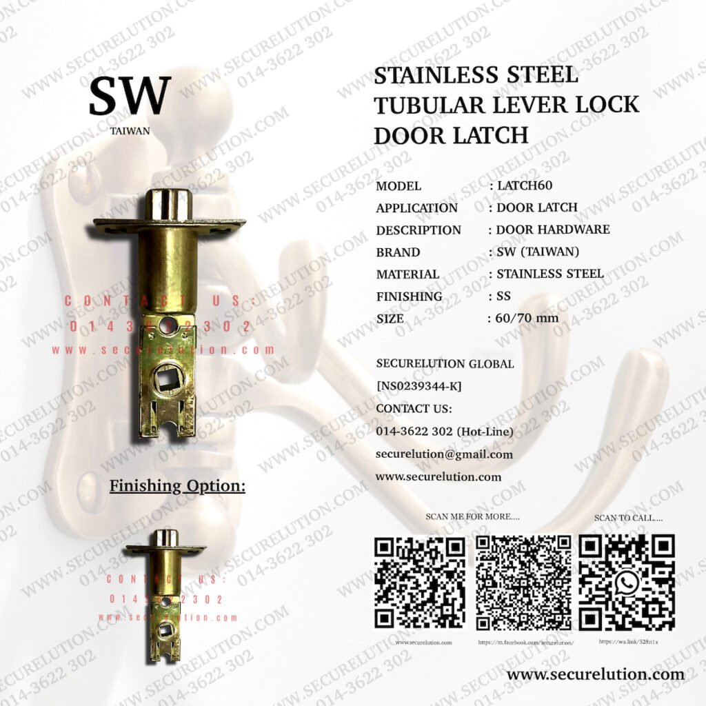 Securelution Global | Stainless Steel Tubular Lever Lock Door Latch