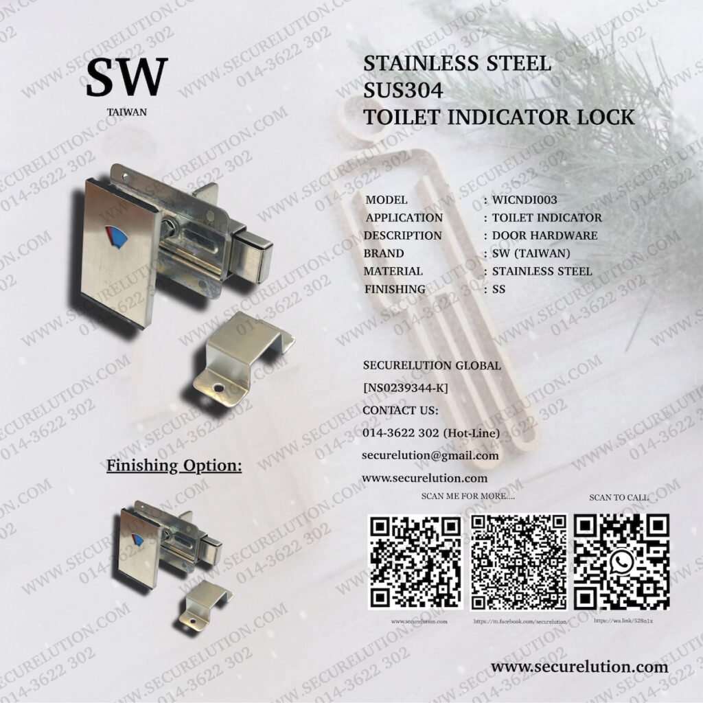Securelution Global | Stainless Steel SUS304 Toilet Indicator Lock