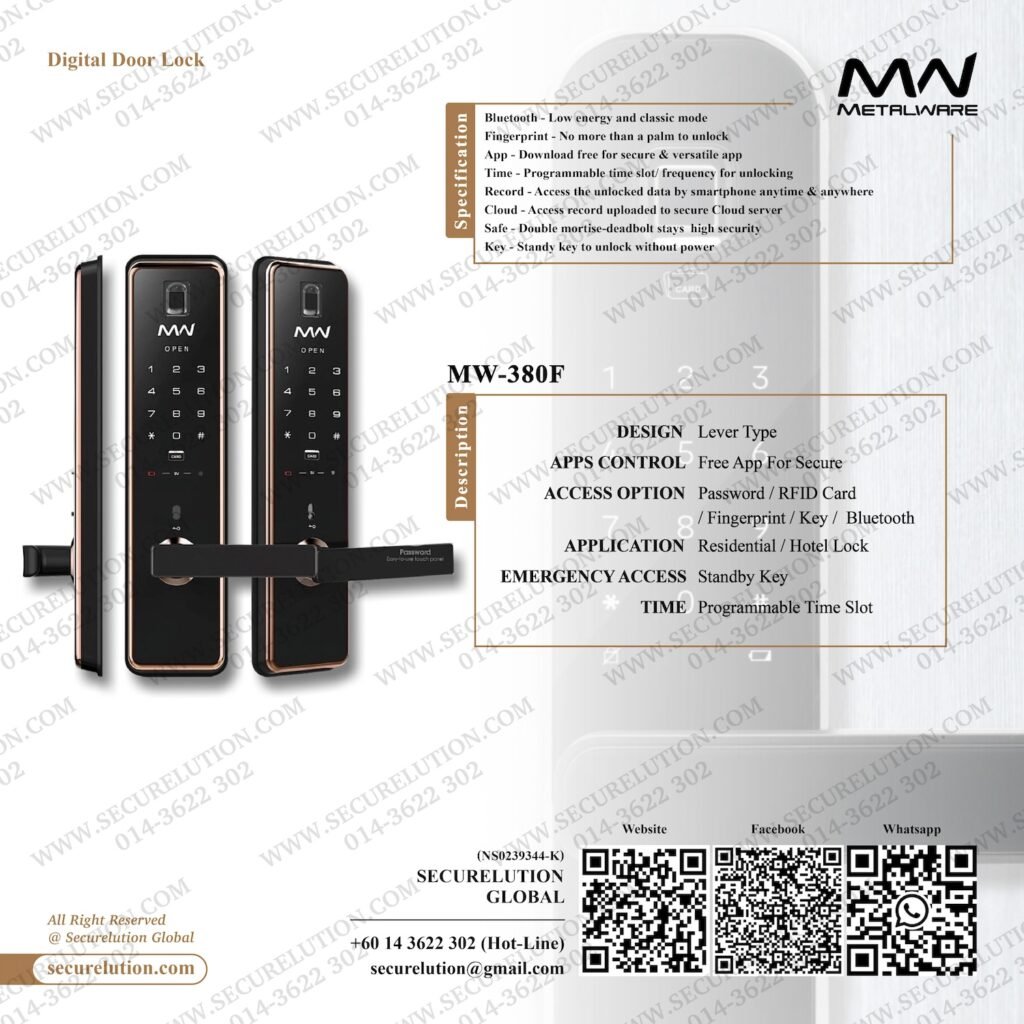 Securelution Global | Metalware-MW-380F Digital Lock
