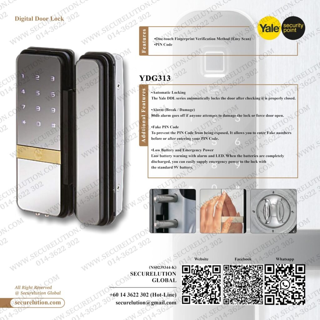 Securelution Global | YALE-YDG313 Digital Door Lock